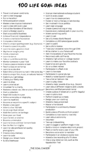 100 Life Goals Ideas & Inspiration - The Goal Chaser