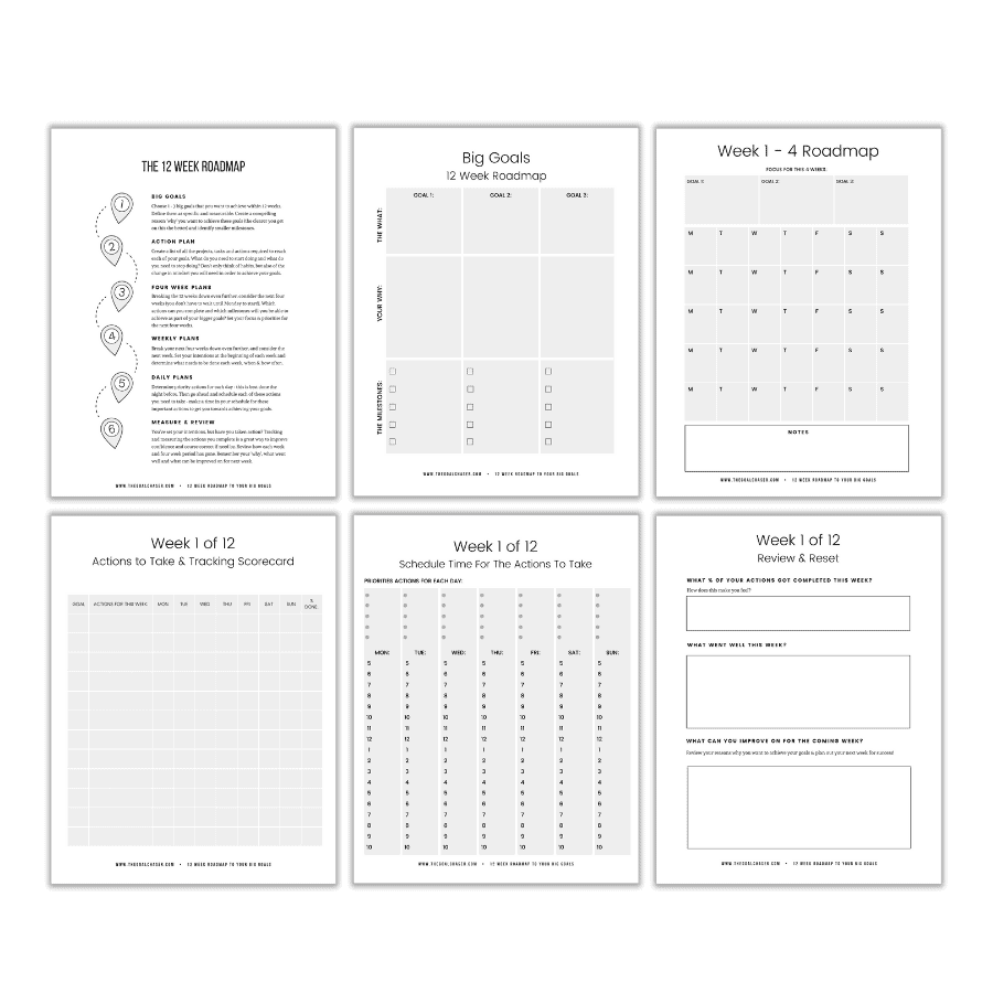 12 Week Goal Setting Worksheet Free Printables