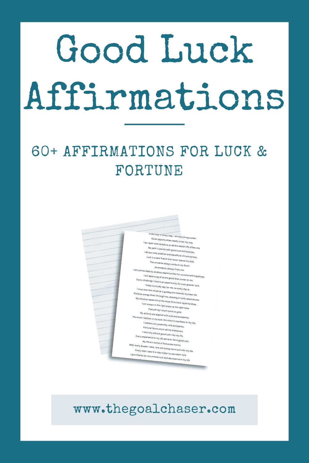 Good Luck Affirmations - 60 Affirmations For Luck & Fortune 🍀