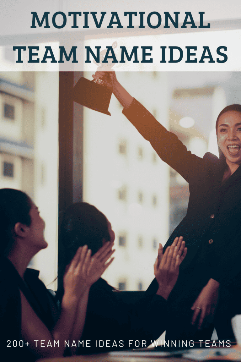 200+ Motivational Team Name Ideas - The Goal Chaser