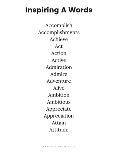 Motivational Words List - 200+ Single Words That Motivate!