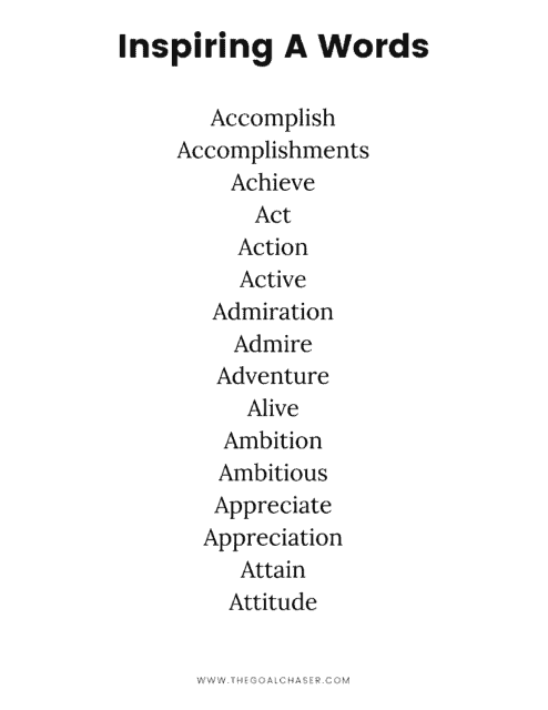 Motivational Words List - 200+ Single Words That Motivate!