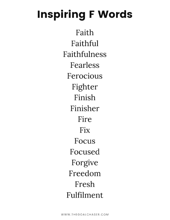 Motivational Words List - 200+ Single Words That Motivate!