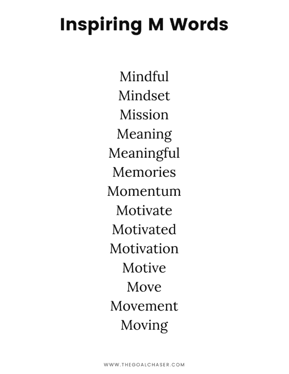 Motivational Words List - 200+ Single Words That Motivate!
