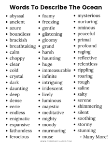 100+ Words To Describe The Ocean 🌊 - Adjectives For the Sea
